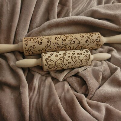 4 PACK Patterns Rolling Pin Personalized Pin Rolling Pin - Etsy