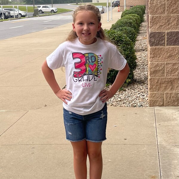 3rd Grade Shirt | School Shirt | First Day of School | Third Grade ...