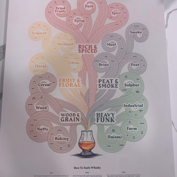 Flavour Tree - Whisky Tasting Rolled Poster | Light Edition - Etsy