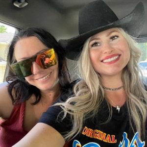 Western Longhorn Semi Stone Pendant Necklace | Etsy