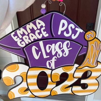 Graduation Door Hanger 2024 Class of 2024 Personalization 19x22 - Etsy