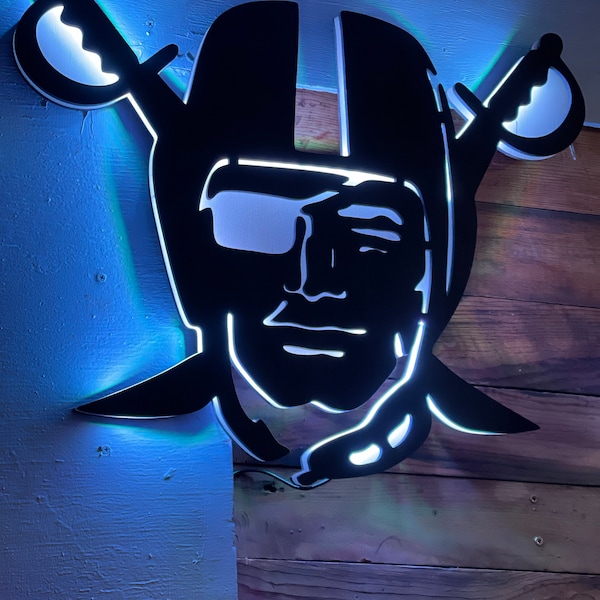 Raiders Led Sign, Raiders Light, Raiders Neon Sign, Football Led Sign ...