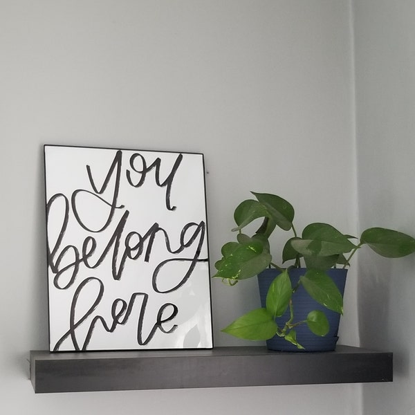 You Belong Here Print | Positive Affirmation Wall Art | Affirmation ...