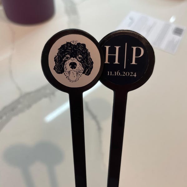 Custom Stir Stick Stickers for Cocktail Drink Stirrers | Personalized ...