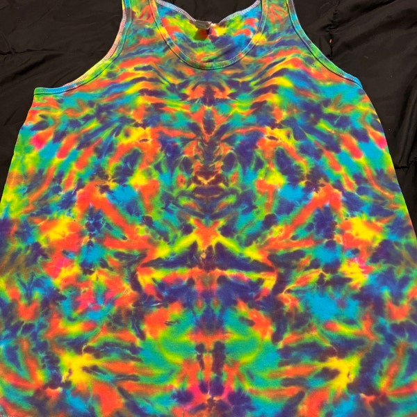 Tie Dye Shirt Neon Rainbow Phoenix Drip Handmade Tye Die Short Sleeve ...