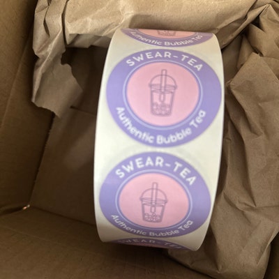 Personalised Sticker, 51mm Gloss Sticker Printing, Roll Sticker, Round ...