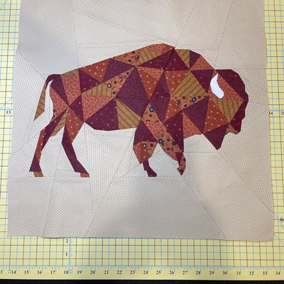 Geometric Wolf Foundation Paper Pieced Quilt Pattern Block From the ...
