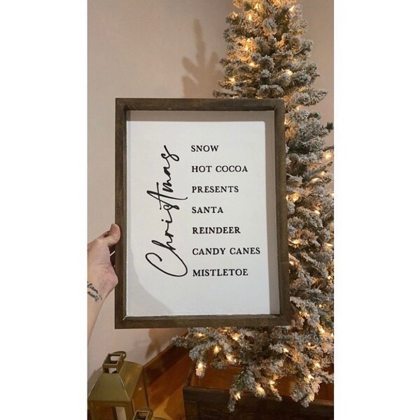 Christmas List SVG | Modern Farmhouse Sign Design - Etsy