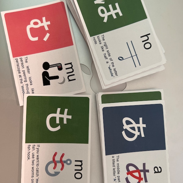Digital Japanese Flashcards Hiragana Mnemonics Homeschool Printable