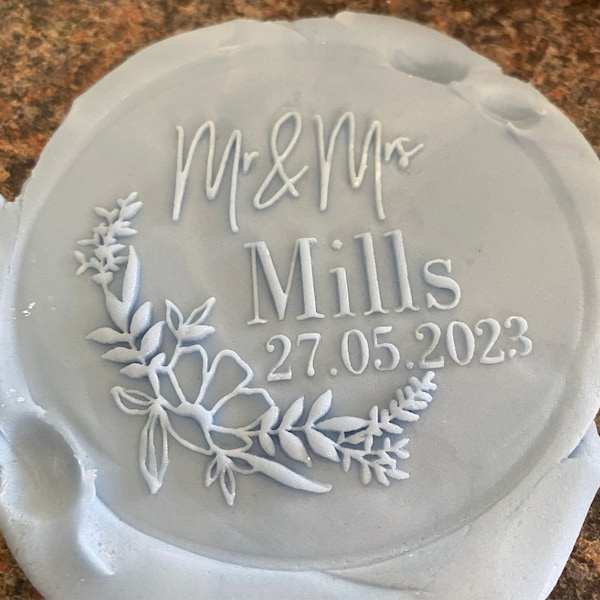 Custom Cookie Fondant Stamp - Personalised Modern Embosser -with Your ...