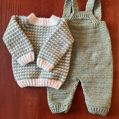 Crochet Pattern Baby Overalls Newborn to 24 Months - Etsy