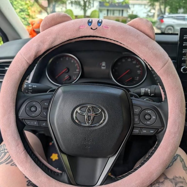 Cute Red Cherry Flower Steering Wheel Cover for Women,custom Text Anti ...