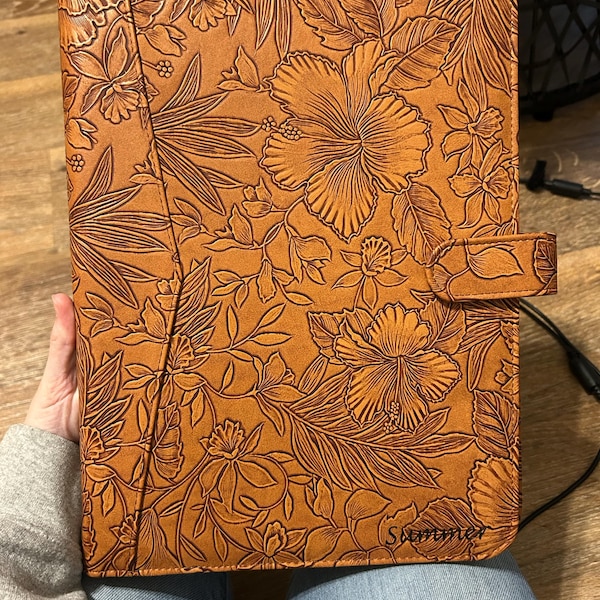 3-ring Binder Portfolio, Personalized Embossed Leather Padfolio, Gift ...