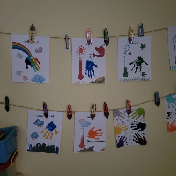 Weather Handprint Craft Bundle, Handprint Art Craft, Kindergarten, DIY ...