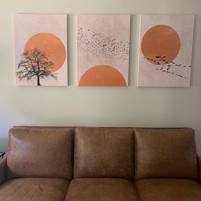 Neutral Bird Flock Silhouette Print, Minimalist Nordic Art Print ...