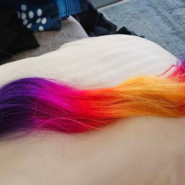 Fall Ombre Hair, Rainbow Dyed Hair, Clip in Hair Extensions, Hair Wefts ...