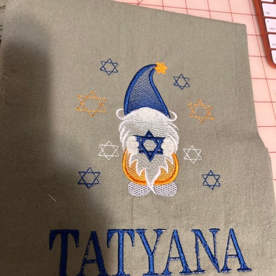Hanukkah Gnome Digital Embroidery Machine Design Bar Mitzvah Gnome ...