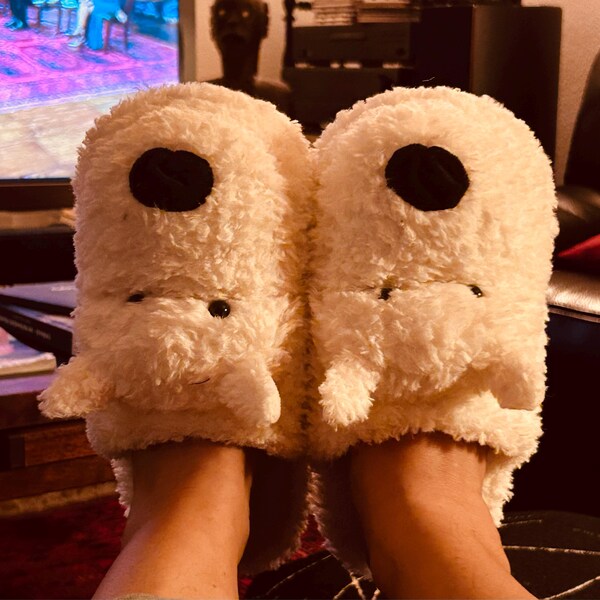 Cute Sheep Cartoon Furry Animal Slippers, Winter Indoor Home Shoes ...