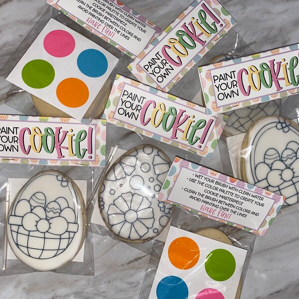 Printable DIY Cookie Kit Instruction Card - 3.5" X 5"- Printable Cookie ...