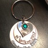 Personalized Hand Stamped Keychain. Pregnancy Announcement. - Etsy
