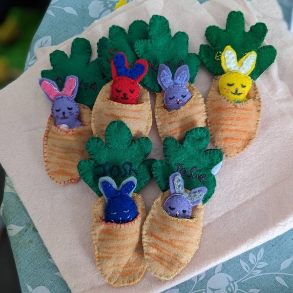 FELT BUNNY PDF Pattern - 'bitty Bunnies' Easter Pattern; Mini Rabbit ...