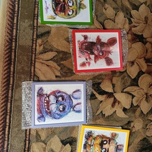Five Nights at Freddy's Ballpoint Pen Print Set, Video Game Art, FNAF ...