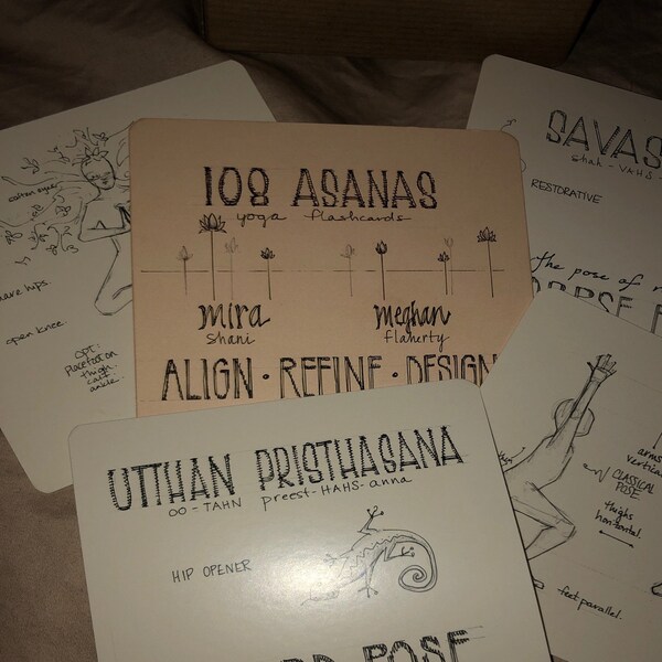 108 Asanas Flashcards \\ Yoga Cards \\ 108yogalove \\ Align. Refine ...