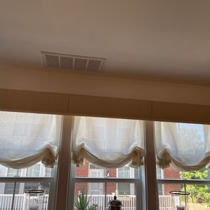 Greek Key Valance Cornice Board Pelmet Box Window Treatment in Black ...