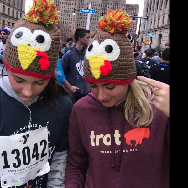 Adult Size Silly Turkey Pom-pom Thanksgiving Beanie Hat - Etsy