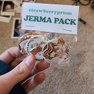 4 Pack Retro Style Jerma Button Pins 37 Mm - Etsy