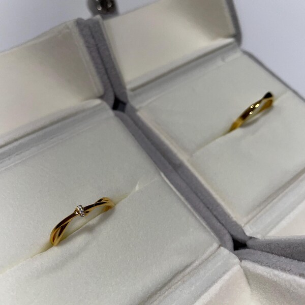 2pcs Two Tone Star Alexandrite Couple Ring Yellow Gold White Gold ...