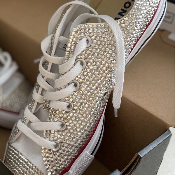 Rhinestone Converse Sneakers, Bling Bedazzeled Sneakers(please Be Sure ...