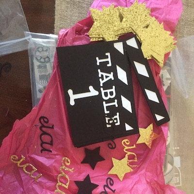 Hollywood Movie Star Cinema Clapboard Table Number Graduation ...