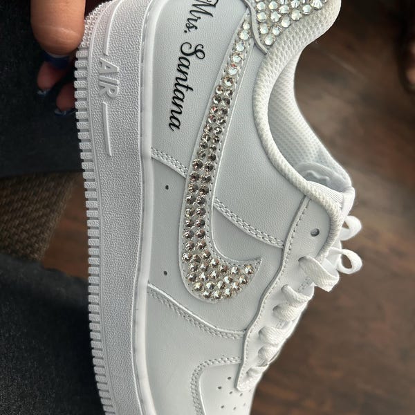 Bridal Air Force 1 Butterfly Floral Embroidered Sneakers • Bridal Shoes ...