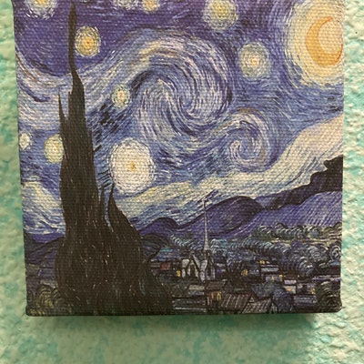 Vincent Willem Van Gogh Starry Night Small Canvas Prints, Print on Tiny ...