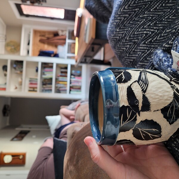 Ceramic Mug Pottery Mug Handmade Coffee Mugtea Mug Sgraffito Mug ...