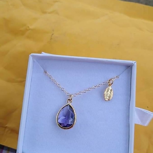 Amethyst Necklace, Birthstone Necklace, Personalized Initial Charm ...
