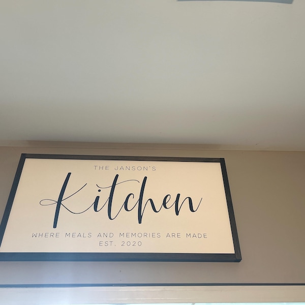 Personalized Kitchen Sign, Custom Kitchen Signs, Wood Sign, Last Name ...