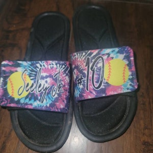 Custom Baseball Slides Flip Flops Sandals Custom Baseball Sandals ...