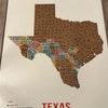 Texas Scratch off Travel Map by Mappinners - Etsy