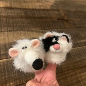 Little White Mouse Puppet for Finger Theater. Finger Puppet Mouse ...