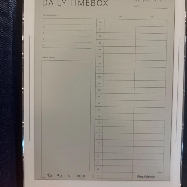 Timebox Template, 24 Hour Daily Schedule, Time Blocking, 30 Minute ...