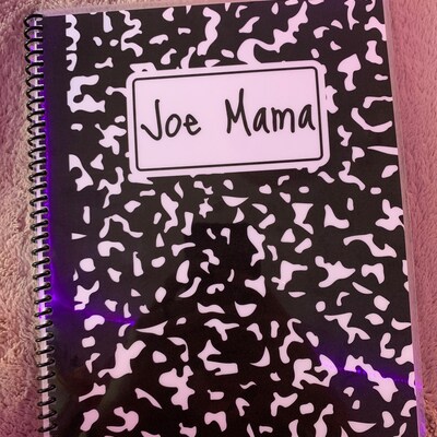 Composition Notebook Style Reusable Sticker Book - Etsy