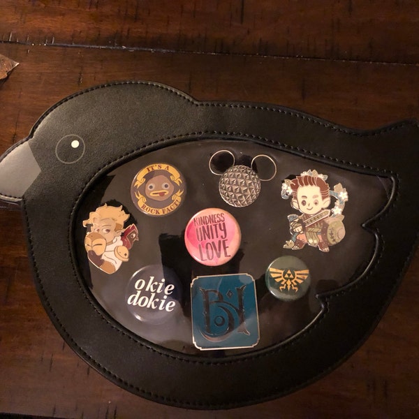 Crow Ita Bag Black Crossbody Purse - Etsy