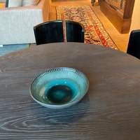 Large Wide Ceramic Bowl Large Flat Bowl With a Combination of Hand ...