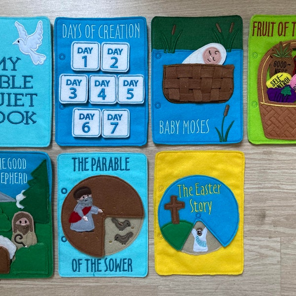 SET of 7 Designs, Bible Quiet Book Embroidery Design, Church Toddler ...