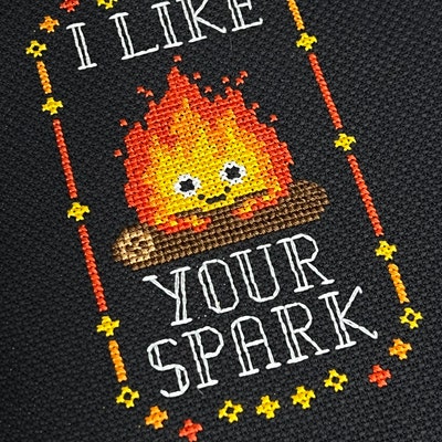 I Like Your Spark Cross Stitch PDF Pattern includes a Free Bonus - Etsy