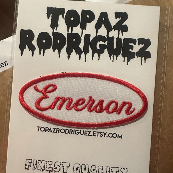 Custom Vintage Style Name Tag-choice of Color / Iron On, Hook Fastener ...