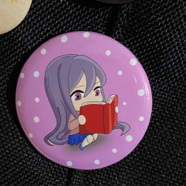 Doki Doki Literature Club Button Badges - DDLC, Sayori, Yuri Natsuki ...
