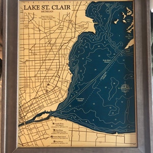 Laurel River Lake Map Laurel River Map Custom Lake Art 3D | Etsy